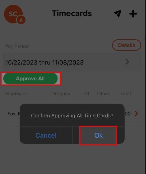 Time Card Approval Settings