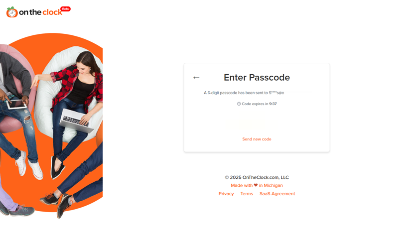Authenticate Your OnTheClock Account (One-Time Passcode Login)